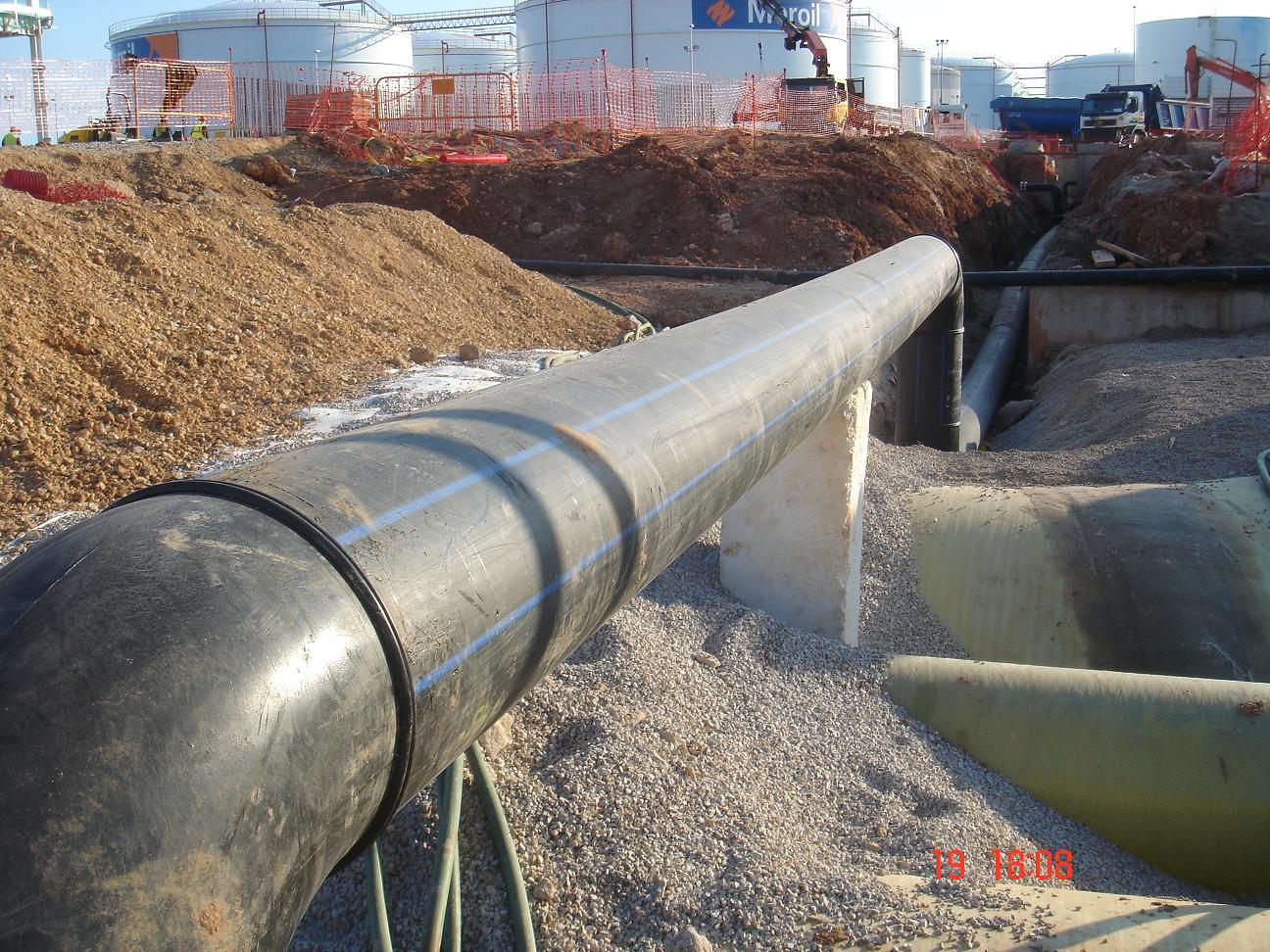 Installation of fire protection system in PE100 material - PH Technology